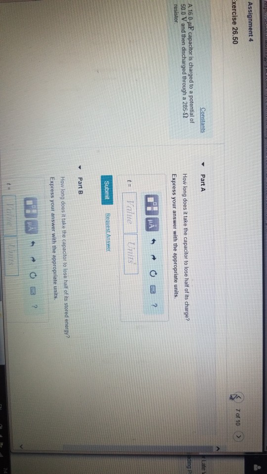 Solved Assignment 4 xercise 26.50 Constants ? Part A A 16 | Chegg.com
