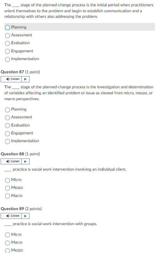 The stage of the planned-change process is the | Chegg.com
