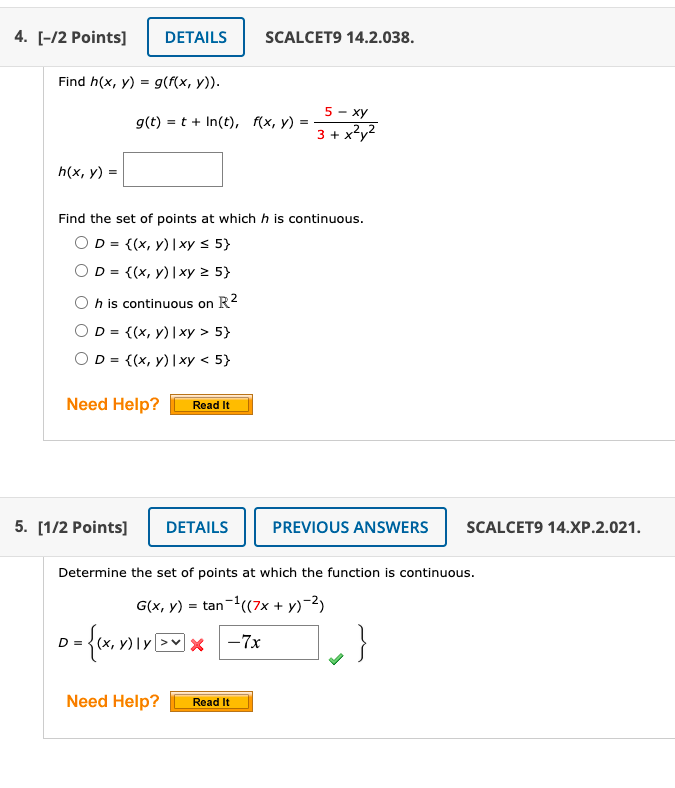 Solved 4. [-12 points) DETAILS SCALCET9 14.2.038. Find h(x, | Chegg.com
