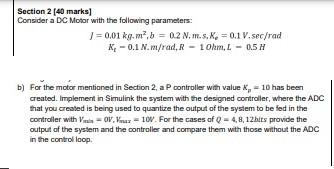 Solved ) For the motor mentioned in Section 2, a P | Chegg.com