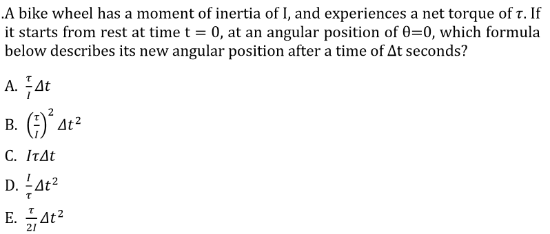 Solved A bike wheel has a moment of inertia of I, and | Chegg.com