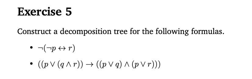 Solved Construct a decomposition tree for the following | Chegg.com
