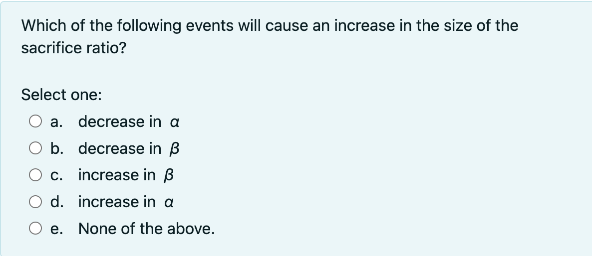 Solved Which Of The Following Events Will Cause An Increase Chegg