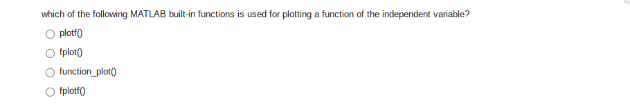 Solved which of the following MATLAB built-in functions is | Chegg.com