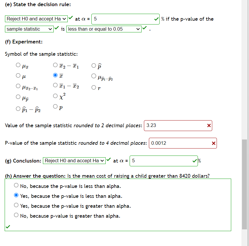 Solved How do I find the sample statistic and the p-value of | Chegg.com