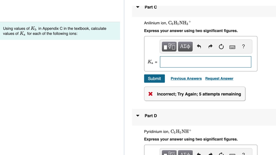 Solved Using values of Kb in Appendix C in the textbook, | Chegg.com