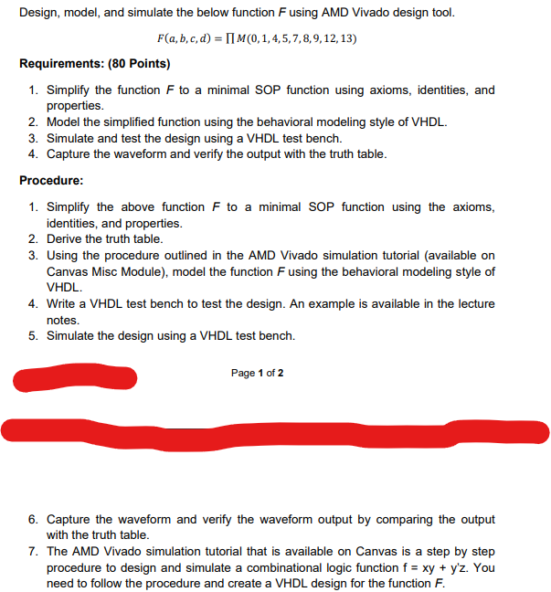 Solved F(a,b,c,d)=∏M(0,1,4,5,7,8,9,12,13) Requirements: (80 | Chegg.com