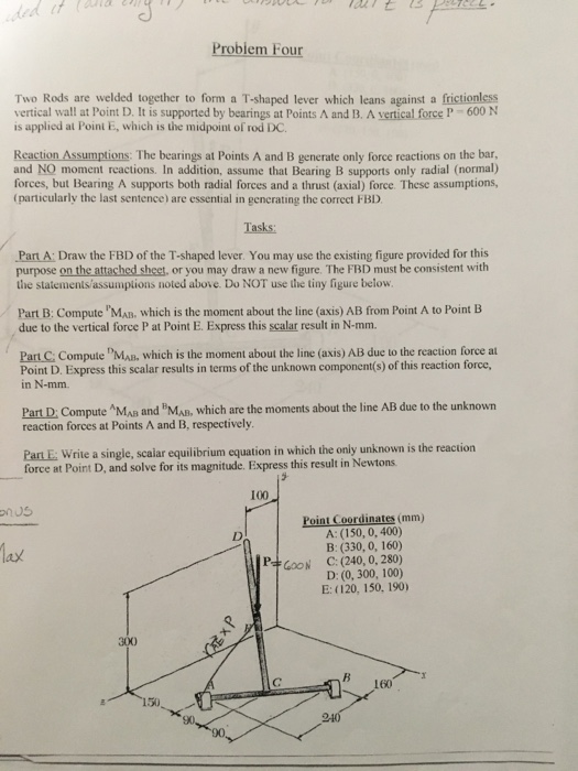 Solved Two Rods are welded together to form a T-shaped lever | Chegg.com
