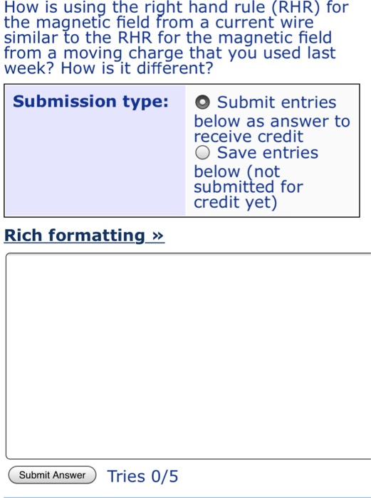 Solved How is using the right hand rule (RHR) for the | Chegg.com