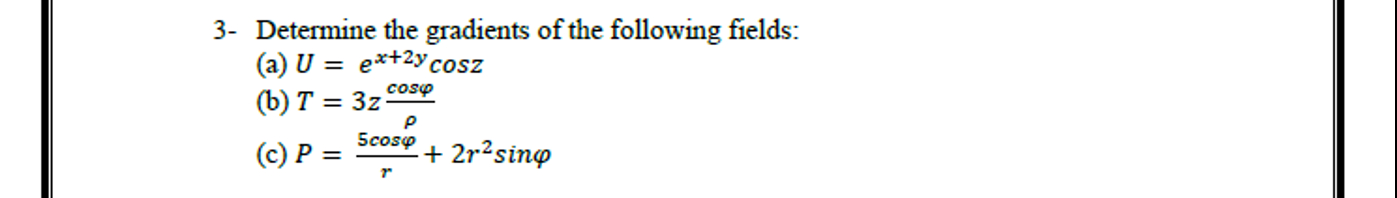 Solved 3- ﻿Determine the gradients of the following | Chegg.com