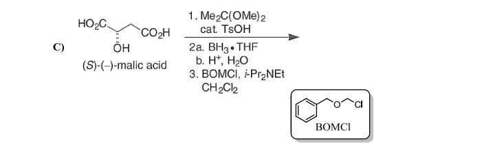 Solved 1. Me2C(OMe)2 CO2H cat TsOH C) он (S)-(-)-malic acid | Chegg.com