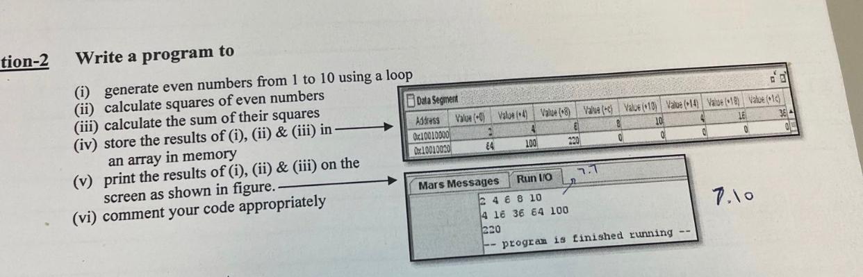 Solved tion-2 Write a program to 25 2 10 0 0 0 220 (i) | Chegg.com