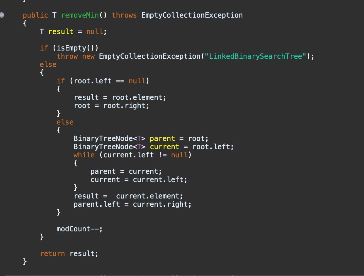 Solved public T removeMax() throws EmptyCollectionException | Chegg.com