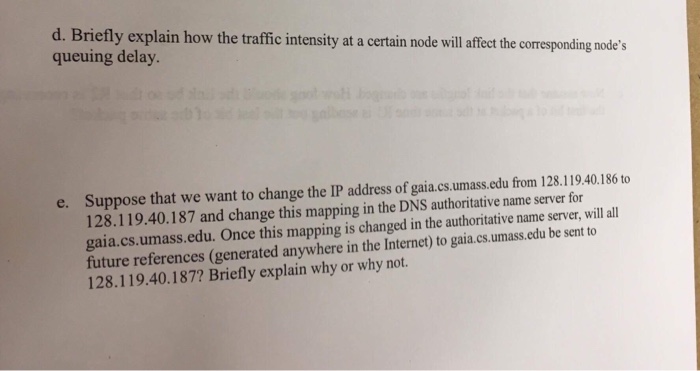 Solved Briefly explain how the traffic intensity at a | Chegg.com