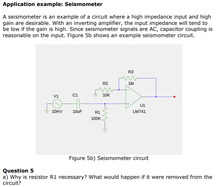 Solved Application example: Seismometer A seismometer is an | Chegg.com