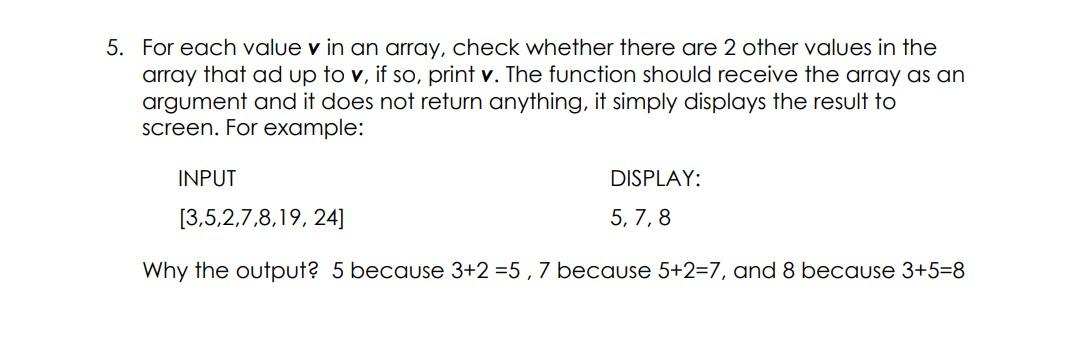 Solved Solve a function for each of the problems listed | Chegg.com