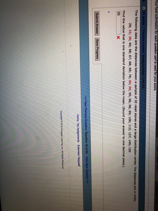 Solved 1 2 3 points Previous Ans Find the mean for the | Chegg.com