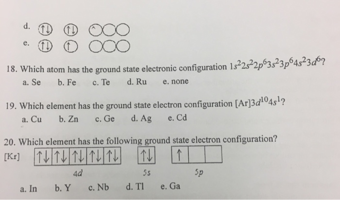 Solved 16. Which of the following orbital diagrams | Chegg.com