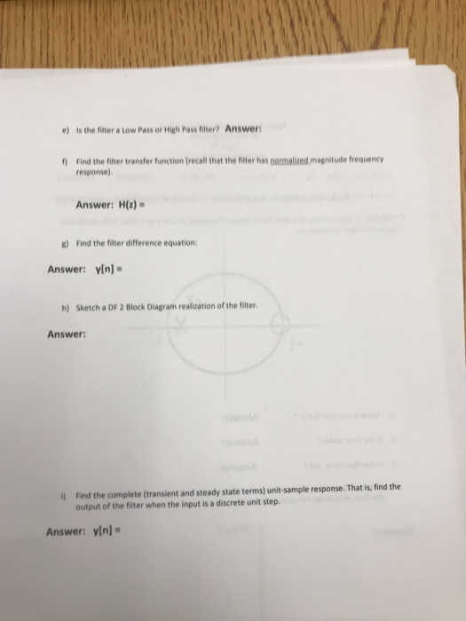 Solved poper Problem: Given the Pole-Zero plot shown below | Chegg.com