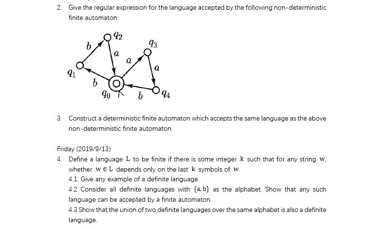 Solved 2 Give The Regular Expression For The Language 