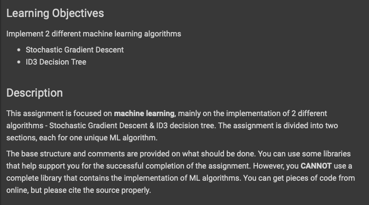 Solved This assignment is focused on machine learning, | Chegg.com