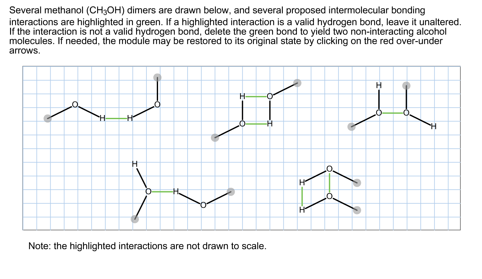 Solved Several methanol (CH3OH) dimers are drawn below, and | Chegg.com