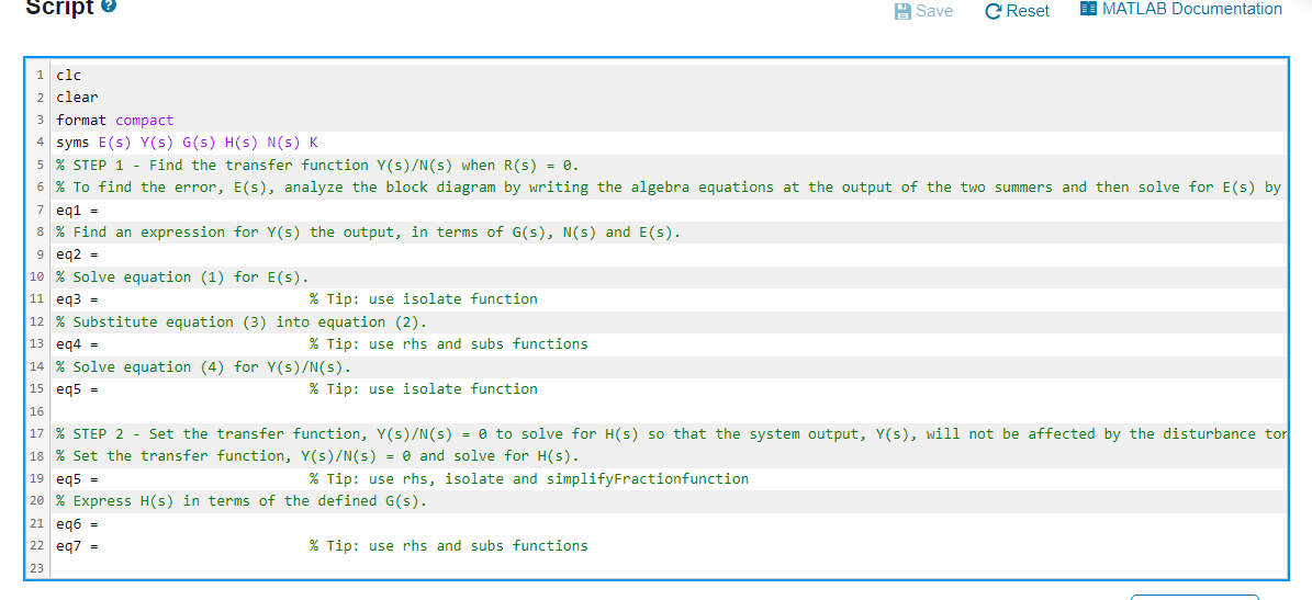 Solved I NEED THE MATLAB CODES/SCRIPT PLEASE NOT | Chegg.com
