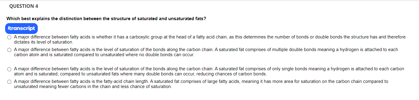 Solved QUESTION 4Which best explains the distinction between | Chegg.com