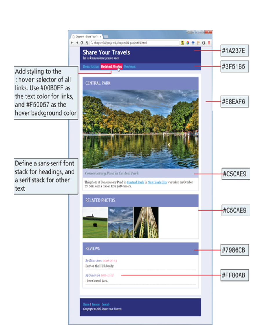Solved 1. Use your chapter03-project01.html file from the | Chegg.com