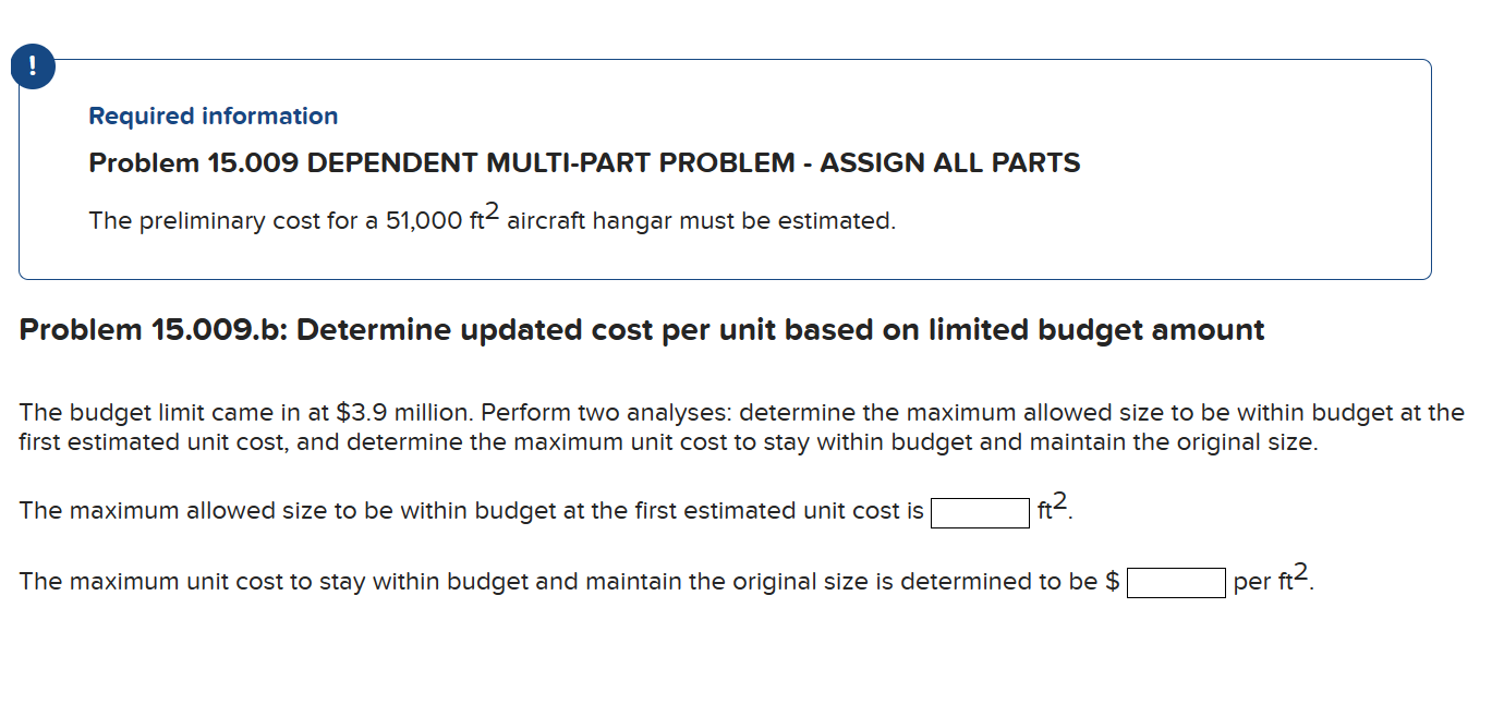 Solved Required information Problem 15.009 DEPENDENT | Chegg.com