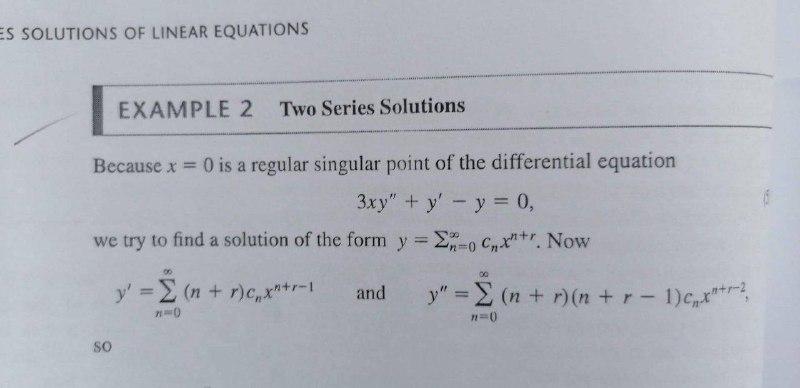 Solved ES SOLUTIONS OF LINEAR EQUATIONS EXAMPLE 2 Two Series | Chegg.com