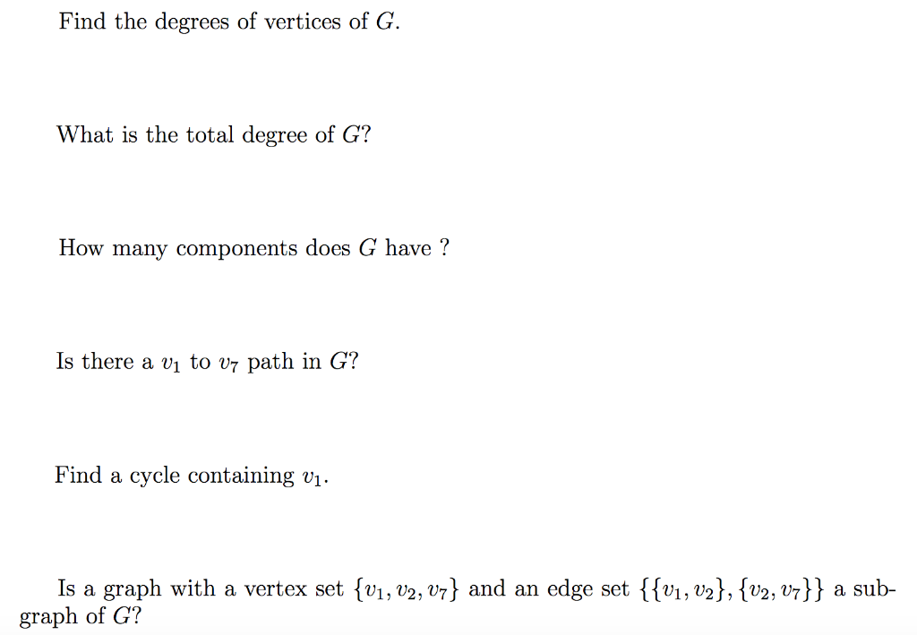 Solved Consider a graph G with a vertex set V and an edge | Chegg.com