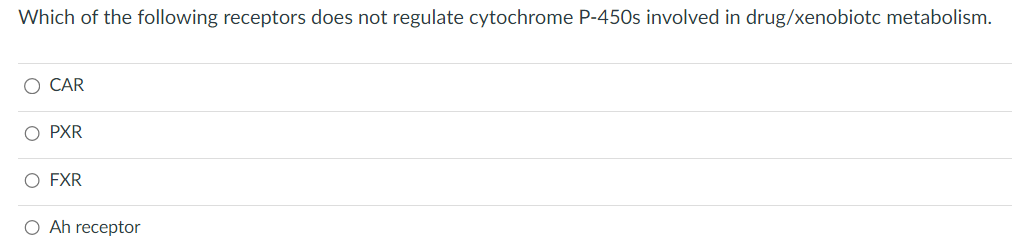 Solved Which of the following receptors does not regulate | Chegg.com