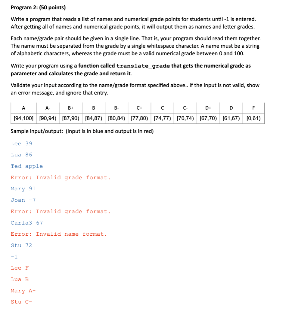 Solved Rubric: • The program is runnable (10 pts). • The | Chegg.com