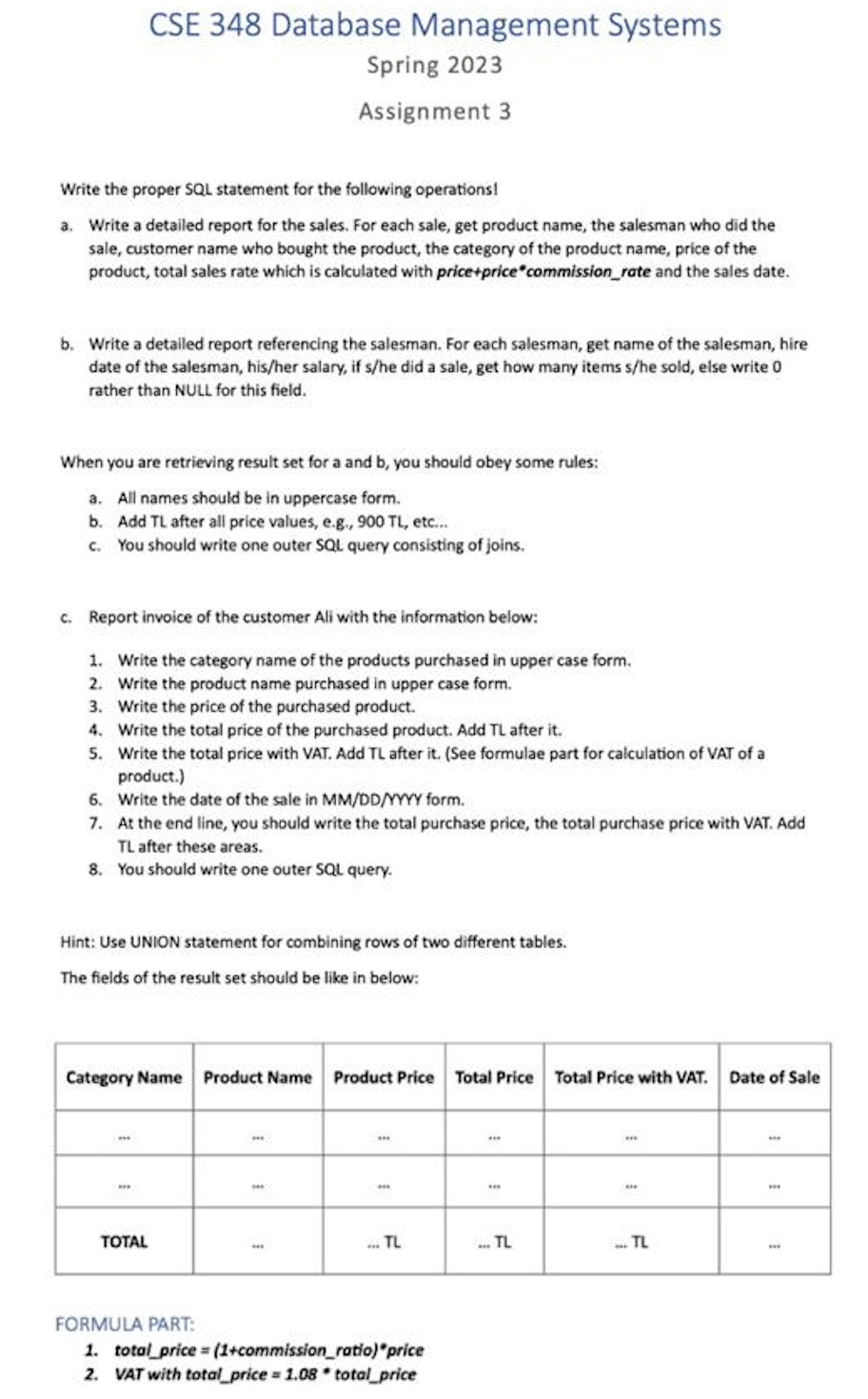 Solved CSE 348 Database Management Systems Spring 2023 | Chegg.com