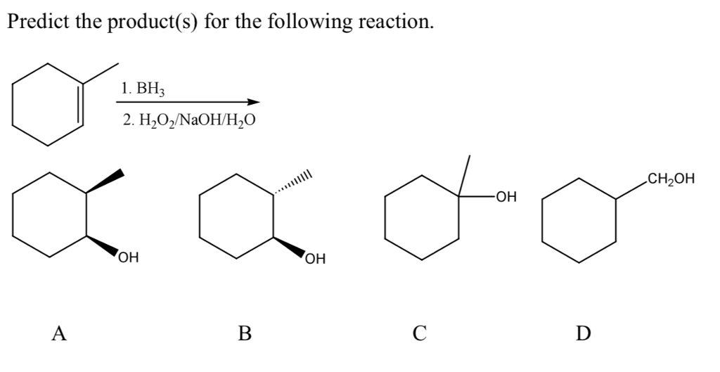 Solved Predict the product(s) for the following reaction. 1. | Chegg.com