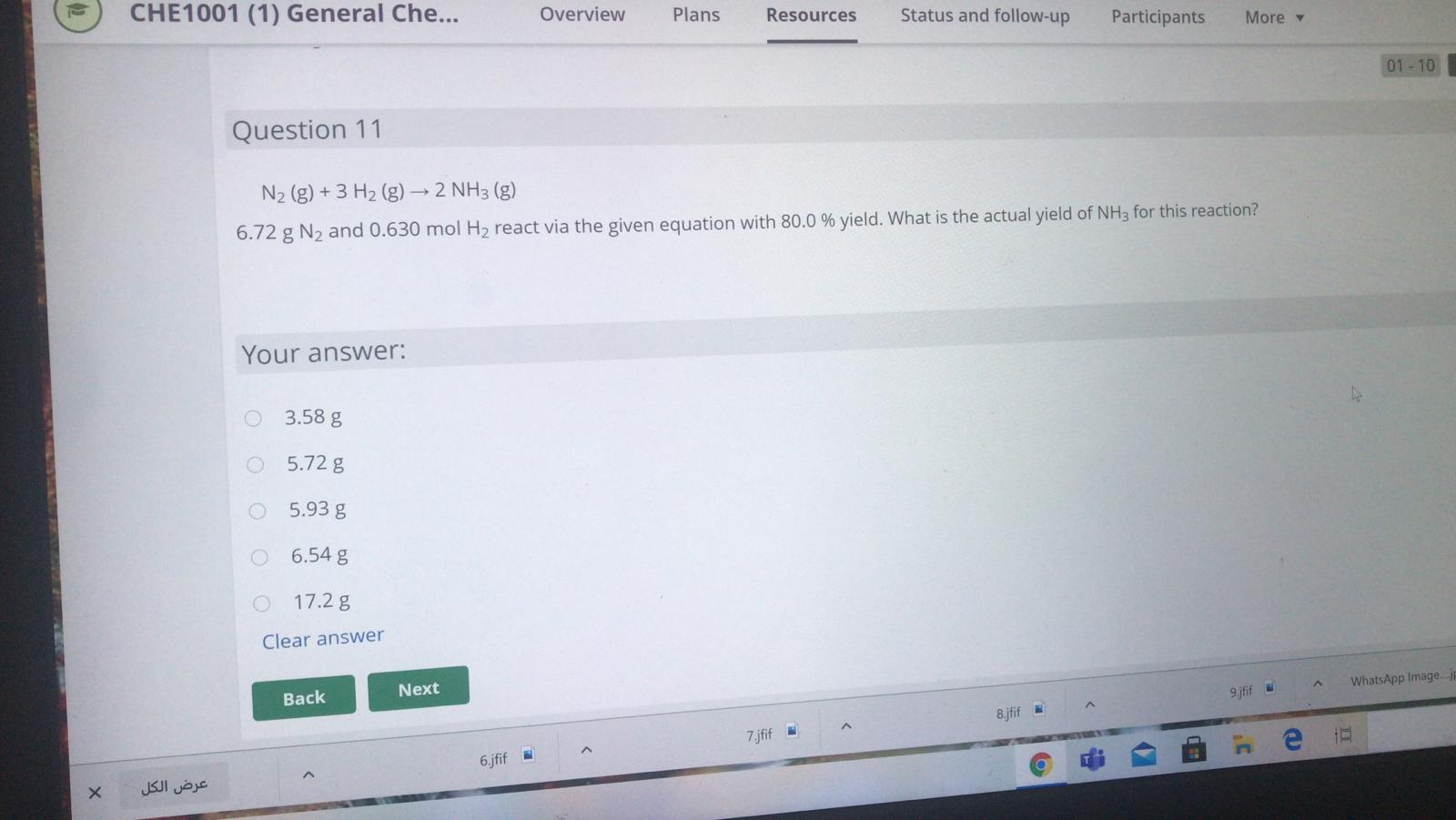 Solved CHE1001 (1) General Che... Overview Plans Resources | Chegg.com