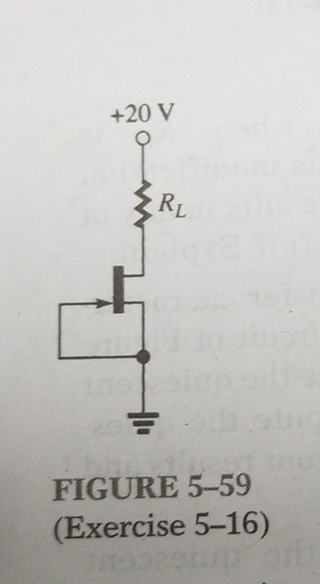 Solved The JFET Current Source 5-16. The JFET shown in | Chegg.com