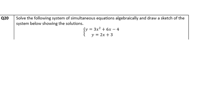 Solved Q20 Solve the following system of simultaneous | Chegg.com