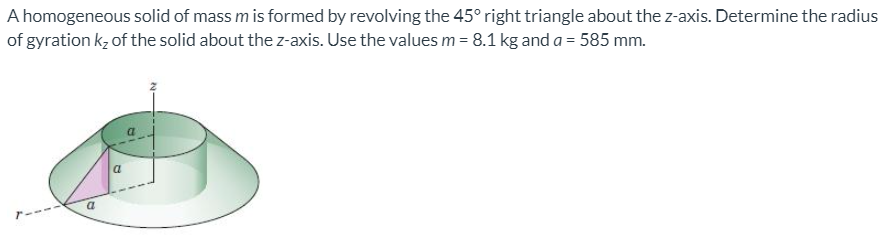 Solved A homogeneous solid of mass m is formed by | Chegg.com