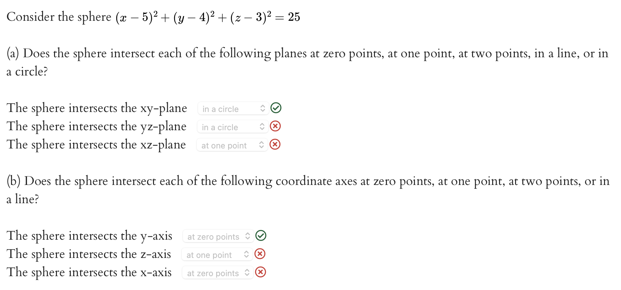 Solved Consider The Sphere x 5 2 y 4 2 z 3 2 25 a Does Chegg