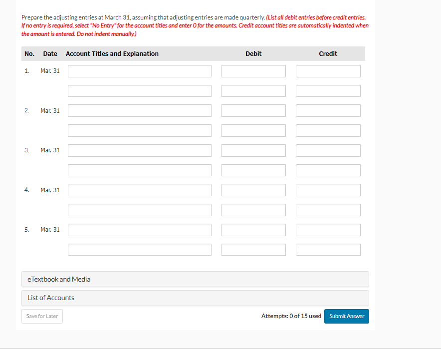 Solved Current Attempt in Progress The ledger of Bonita | Chegg.com