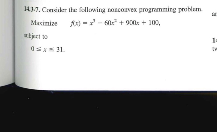 Solved 14.4-4. Reconsider the nonconvex programming problem | Chegg.com