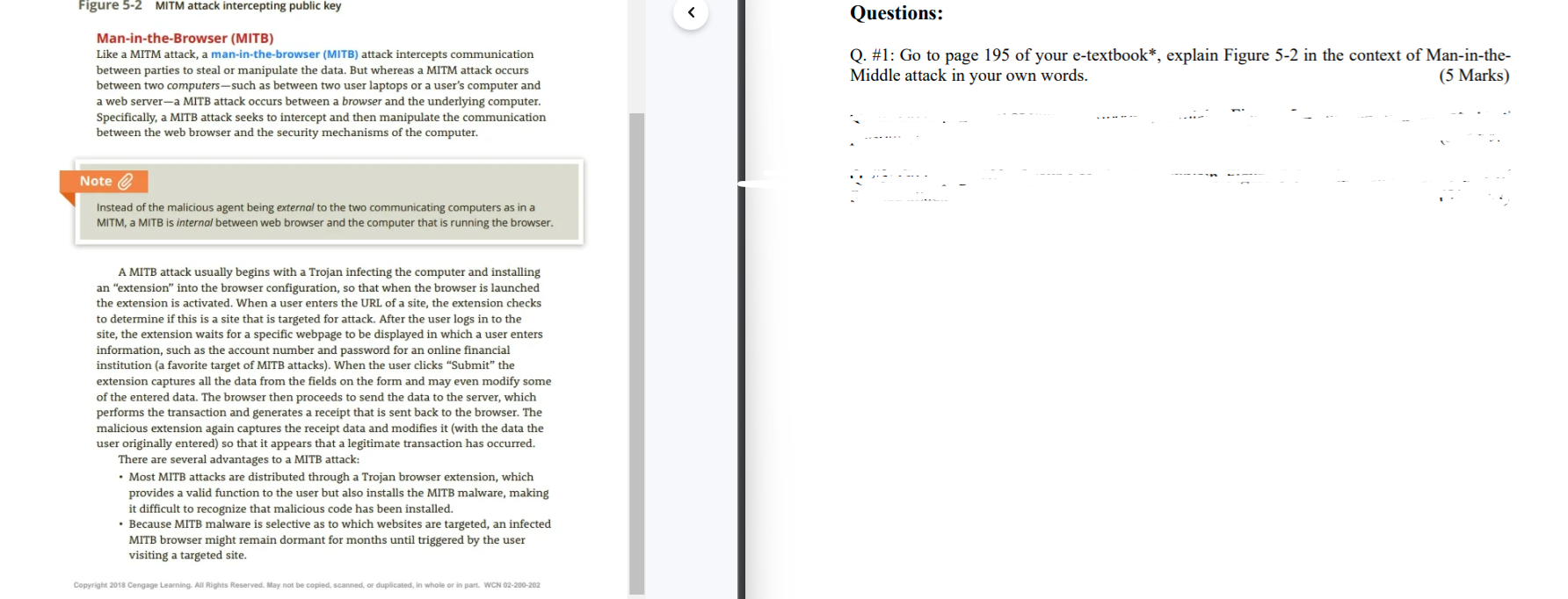 Solved Figure 5-2 MITM attack intercepting public key | Chegg.com