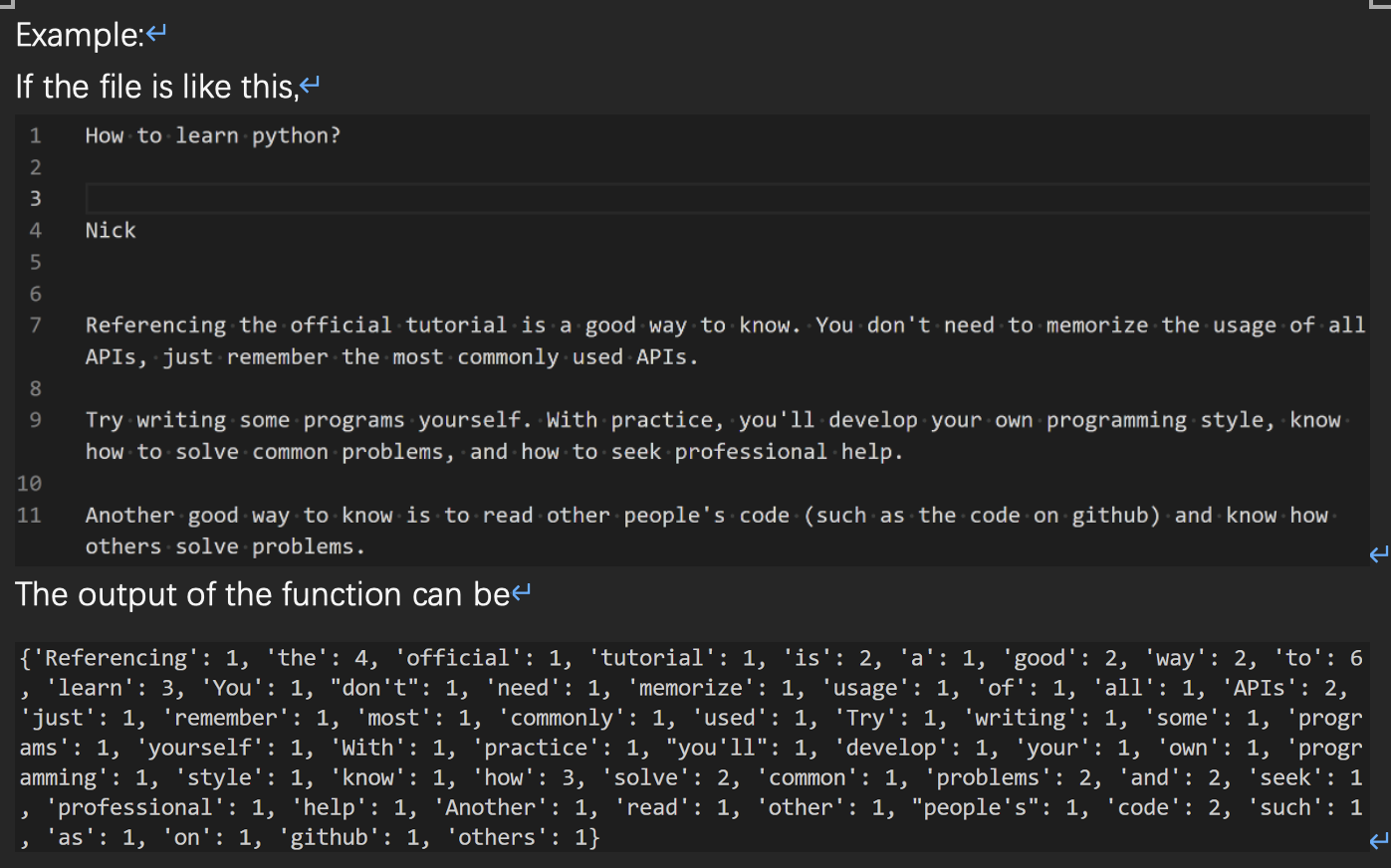 Solved Task five: (2 marks) Design a function to count the | Chegg.com