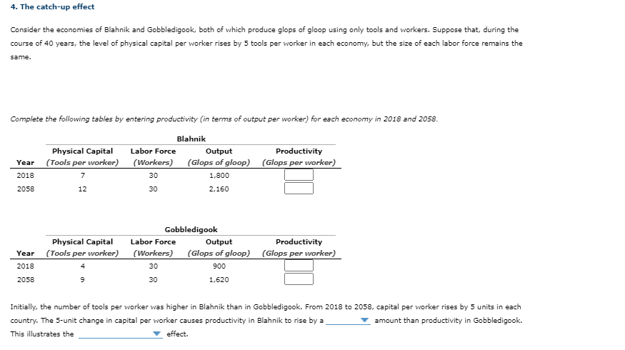 Solved 4. The catch-up effect Consider the economies of | Chegg.com