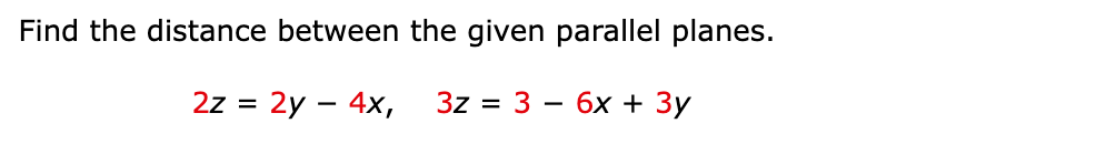 Solved Find the distance between the given parallel | Chegg.com