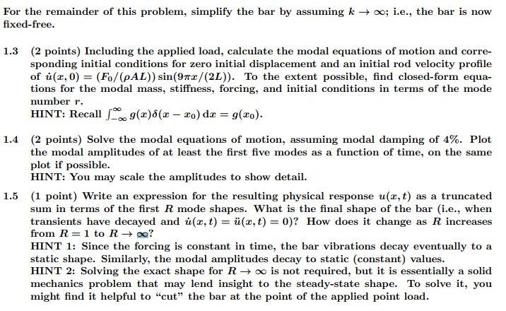 Consider a continuous rod with constant properties. | Chegg.com