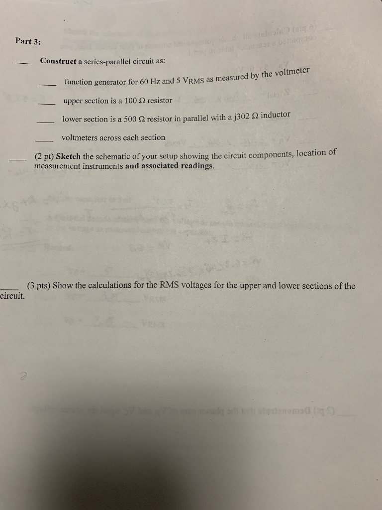 Solved Part 3: Construct a series-parallel circuit as: - | Chegg.com