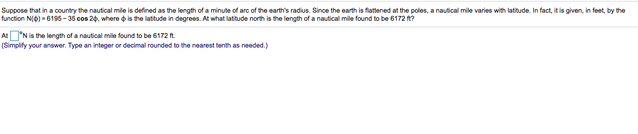 Solved Suppose that in a country the nautical mile is | Chegg.com